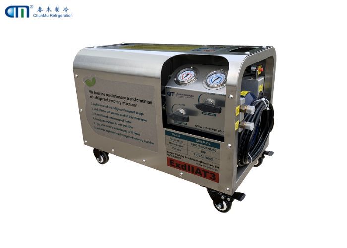 R290 R600a R1234yf Oil Less Refrigerant Recovery Machine Explosion Proof